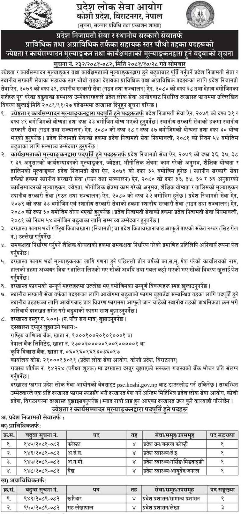 Koshi Pradesh Lok Sewa Job Vacancy Apply PSC Koshi Gov Np - SchoolNp